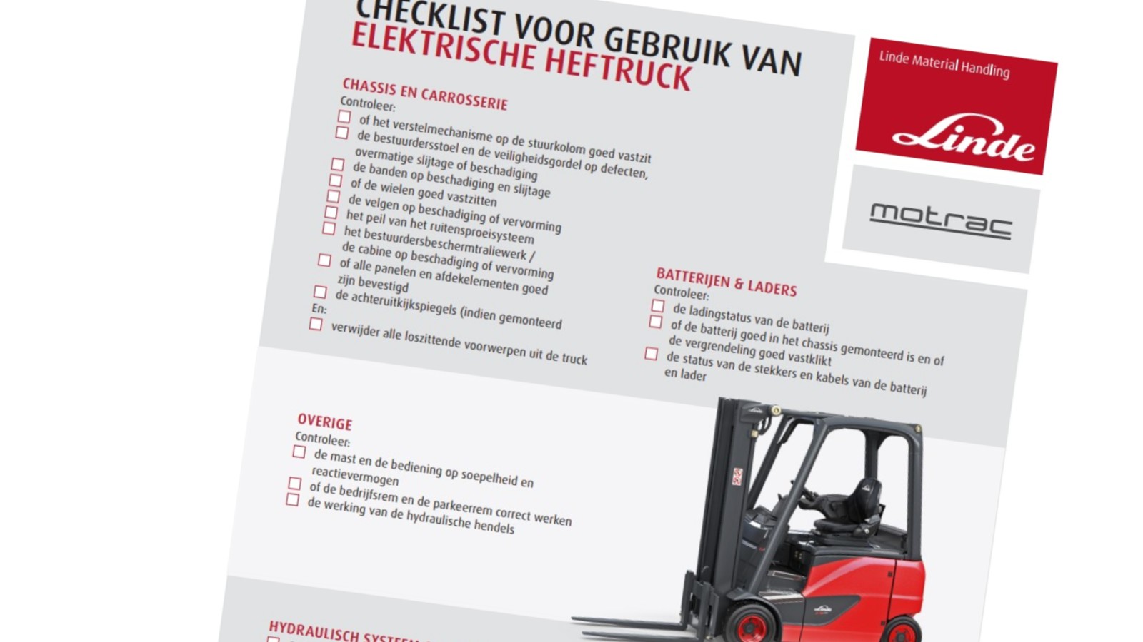 Checklists periodieke controles trucks | Motrac
